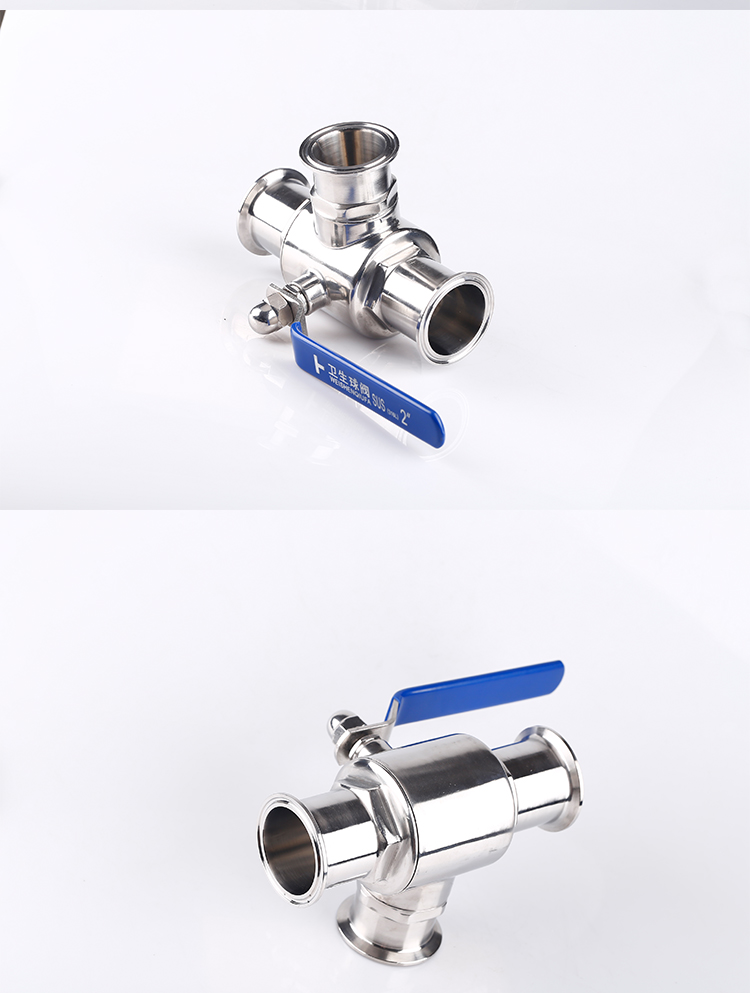Sanitary Tri Clamp Ball Valve 3-Way
