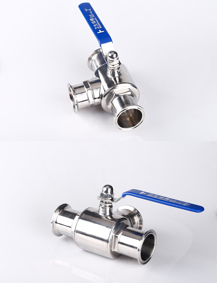 Sanitary Tri Clamp Ball Valve 3-Way